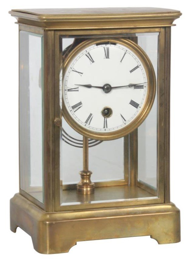 Boston Clock Co. Tandem Wind Crystal Regulator Clock Price Guide