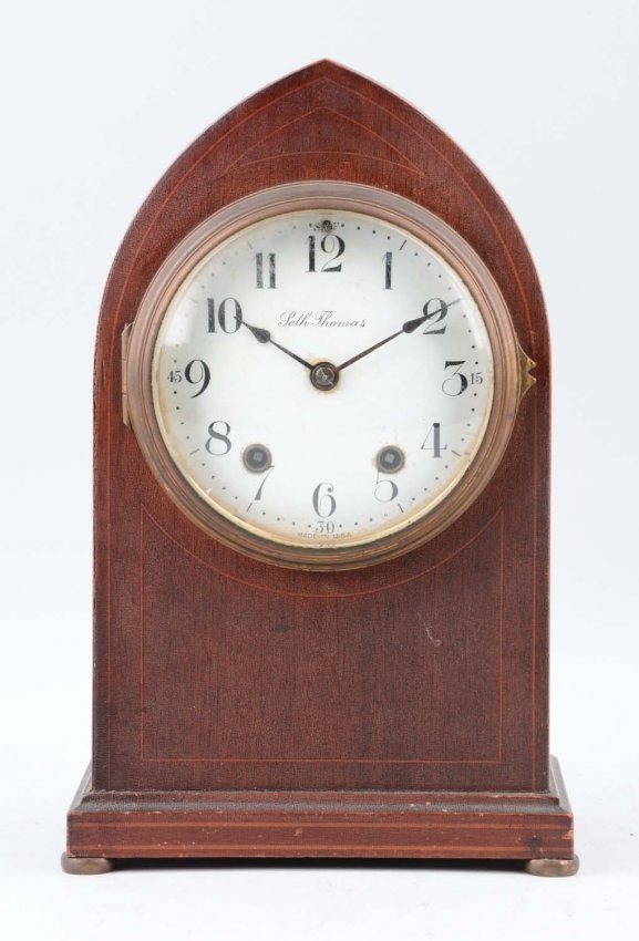 Seth Thomas “whitby” Wooden Mantle Clock-ClockPrices.Com